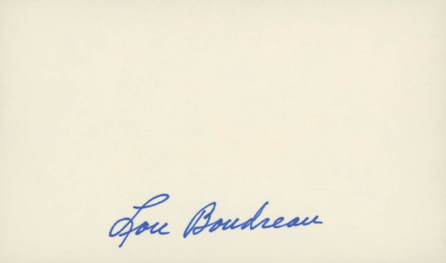 Lou Boudreau original signature