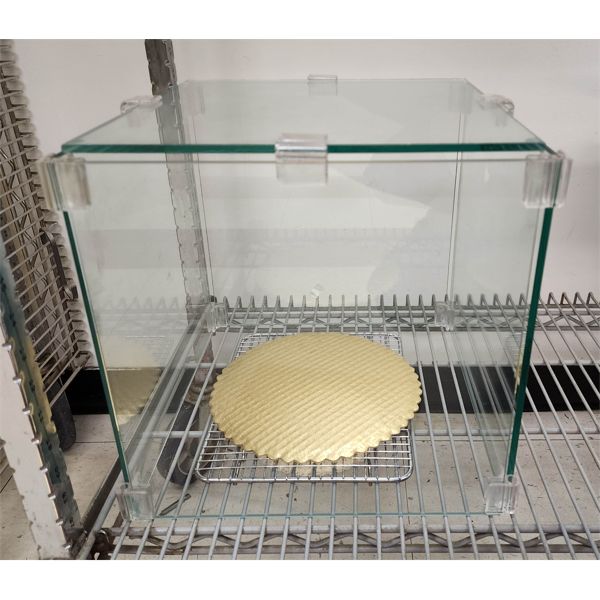 GLASS DESSERT DISPLAY CASE WITH INNER DISPLAY