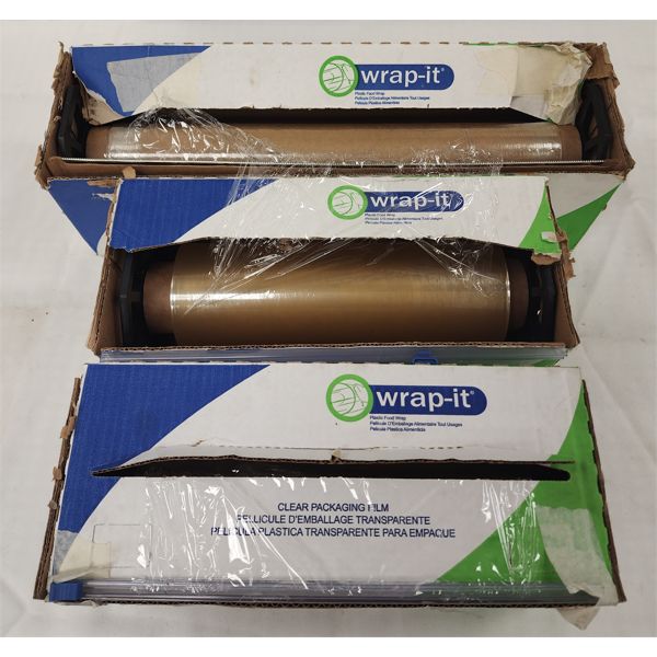 PARTIALLY USED CLING WRAP ROLLS