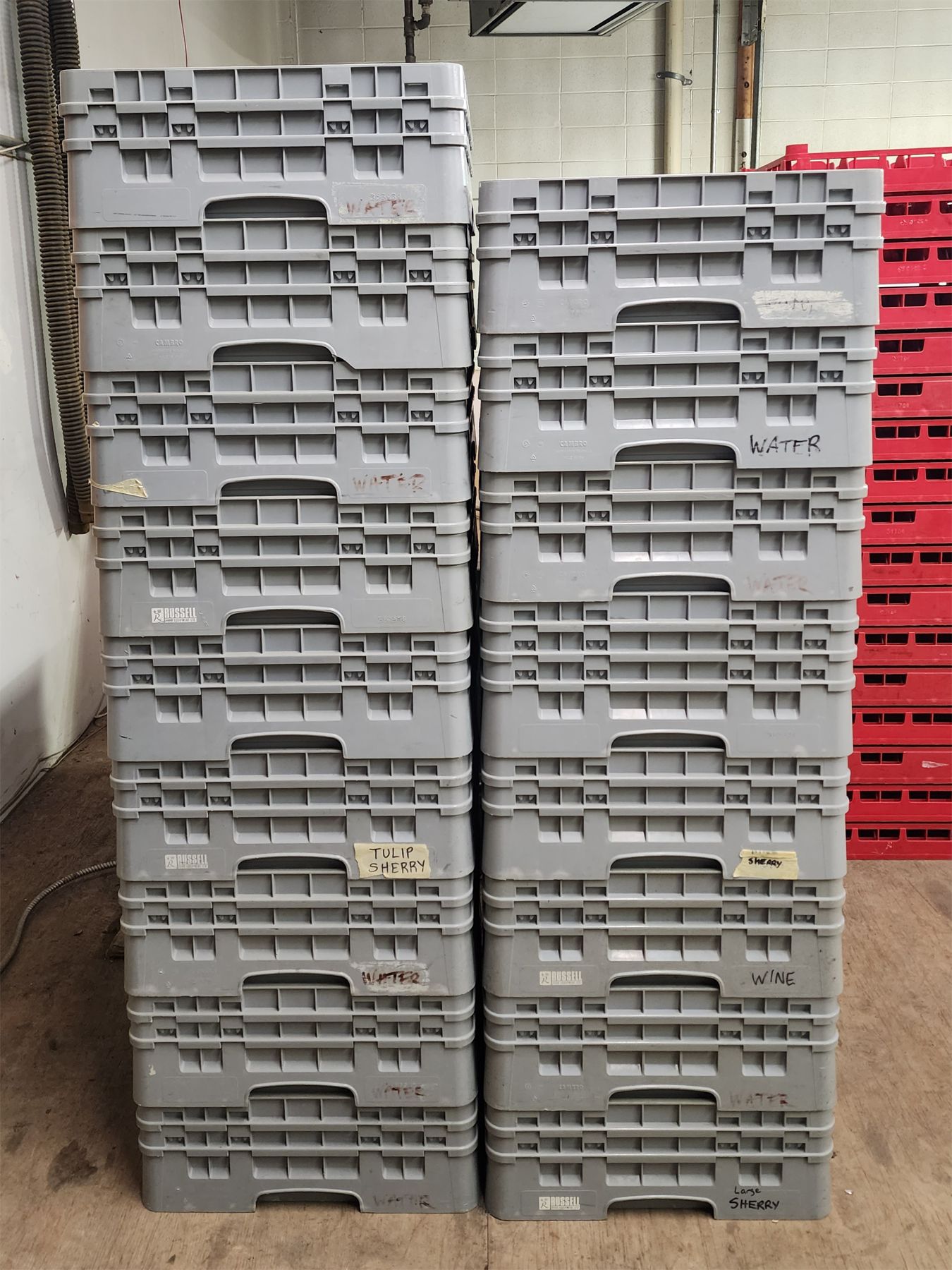 LARGE LOT CAMRACK GLASS RACK TRAYS