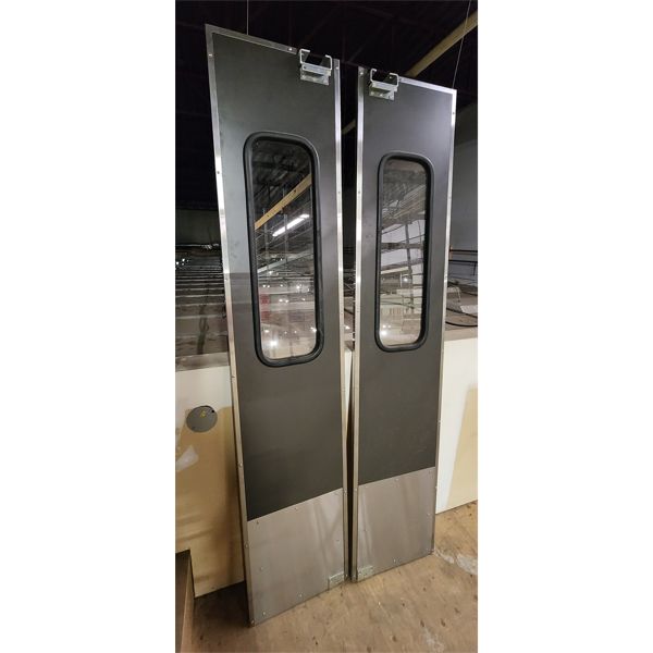 STAINLESS STEEL DOUBLE SWING DOORS