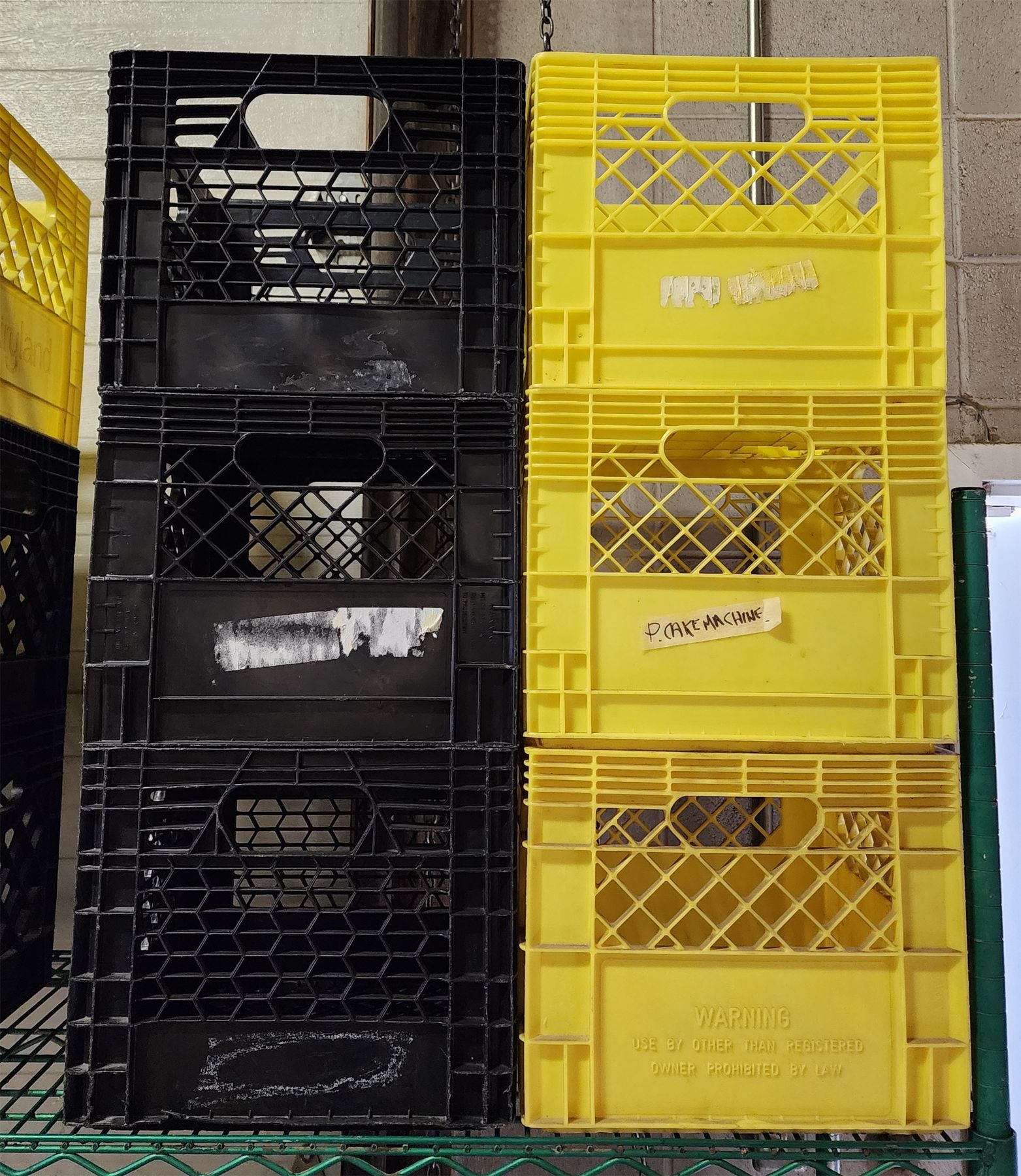 SIX MILK CRATES
