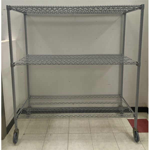 ROLLING ADJUSTABLE 3 TIER UTILITY RACK