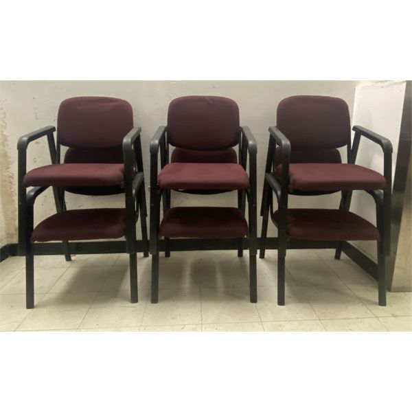 6 STACKABLE RECEPTION CHAIRS