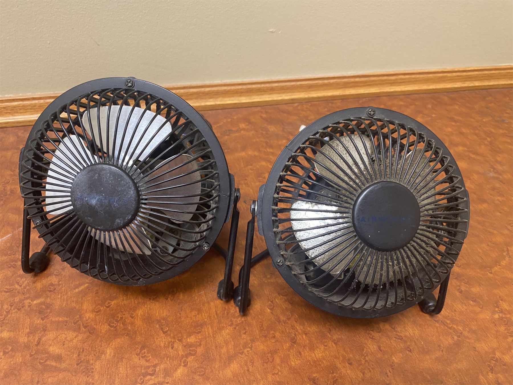 2 AIRWORKS METAL PERSONAL FANS