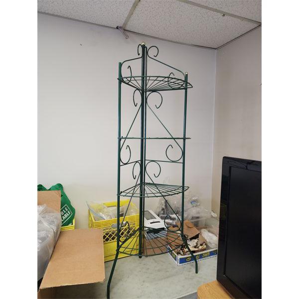 FOUR SHELF METAL CORNER DISPLAY