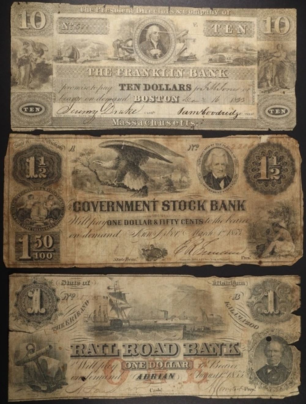 (2) 1864 $5 CONFEDERATE NOTES