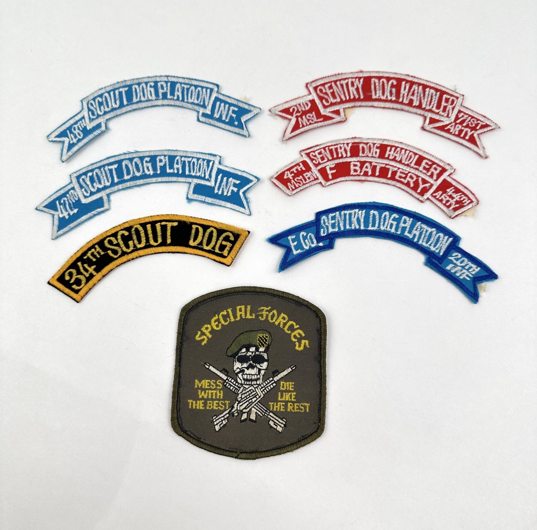 Vietnam War Sentry Scout Dog Patches