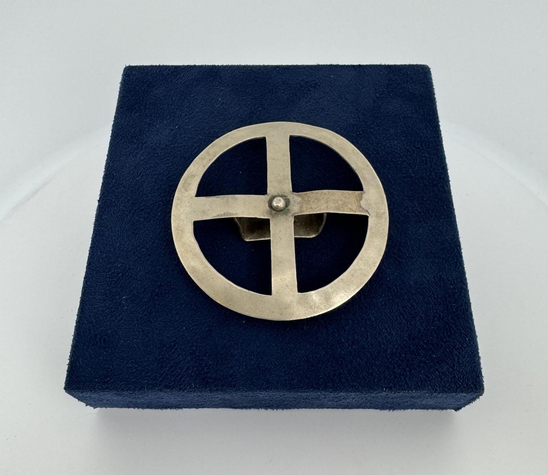 Native American Indian Silver Church Scarf Slide