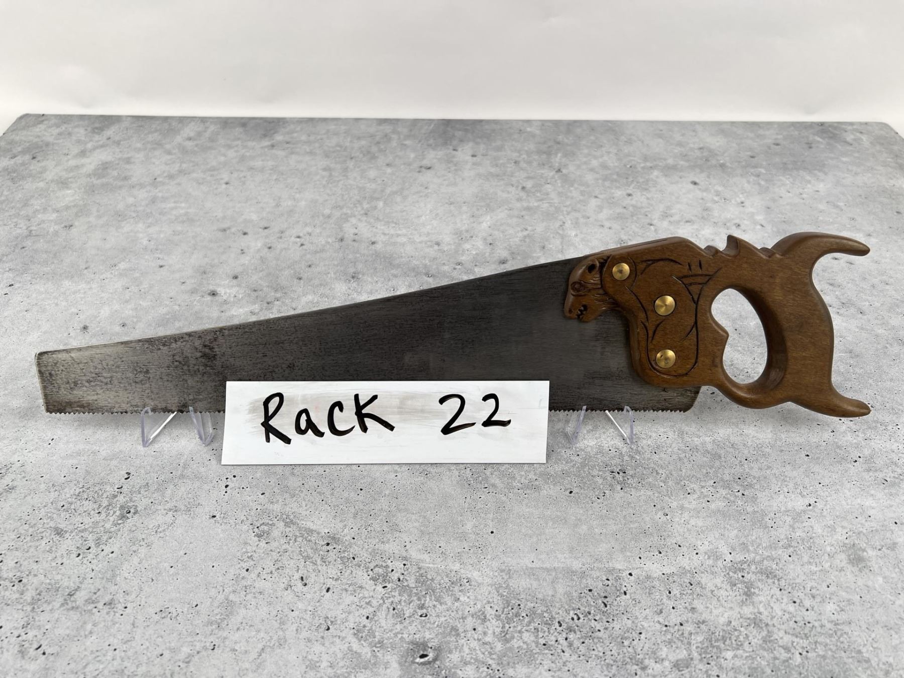 Unusual Bear Handle Wood Saw