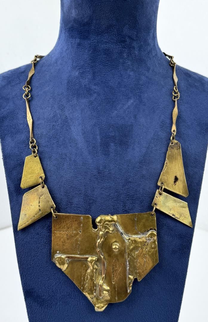 Bruce Garner Bronze Brutalist Necklace