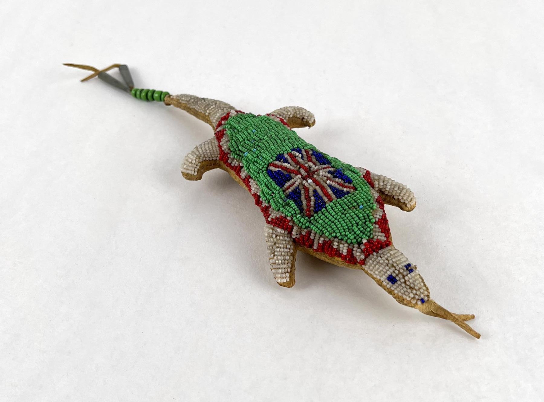 Native American Indian Beaded Lizard Fetish