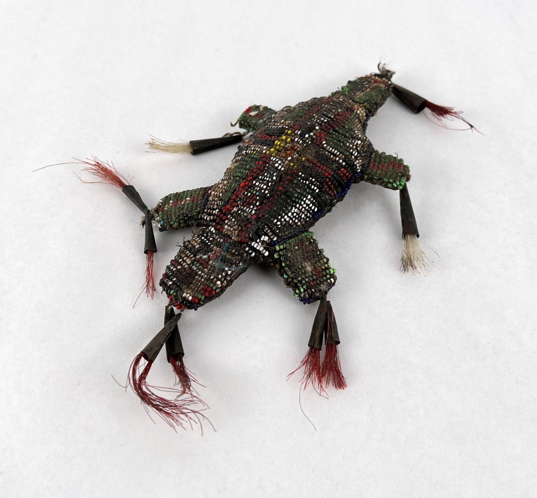 Native American Indian Beaded Lizard Fetish