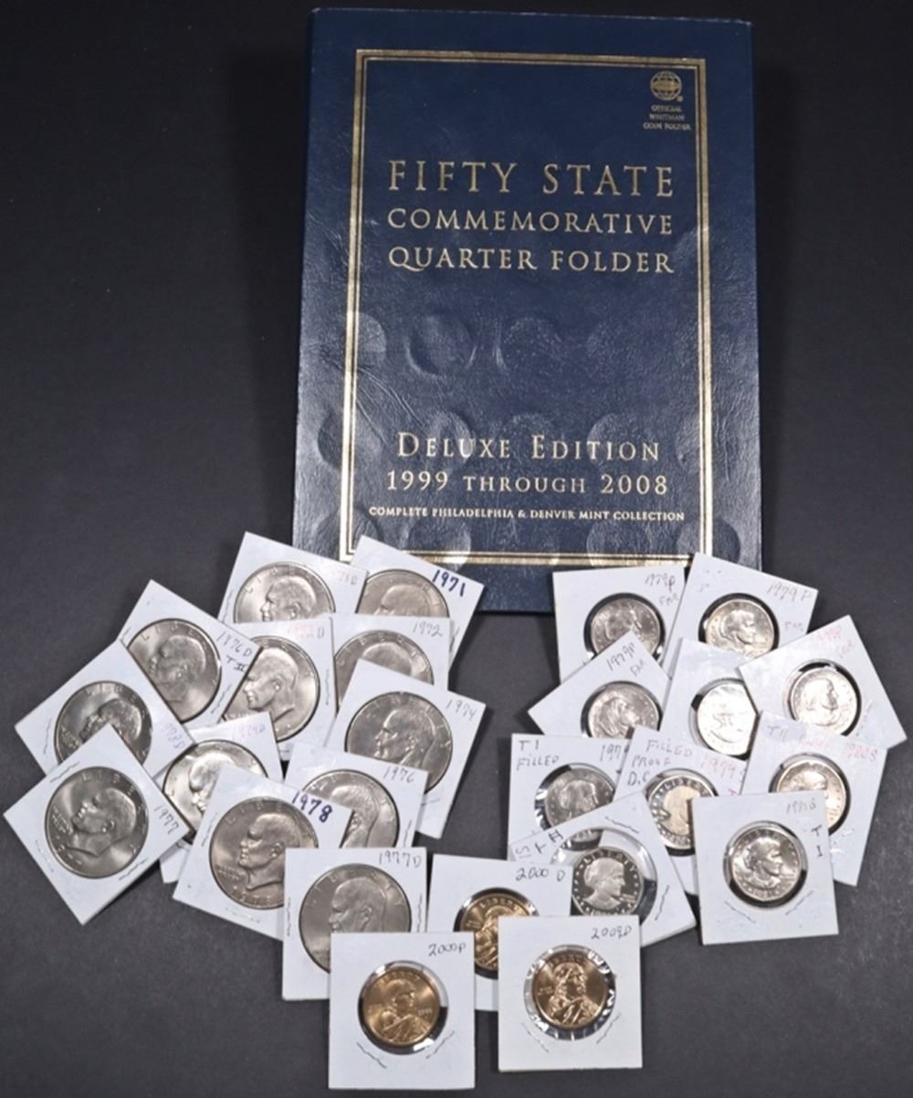 COMPLETE WHITMAN ALBUM & $1 COINS