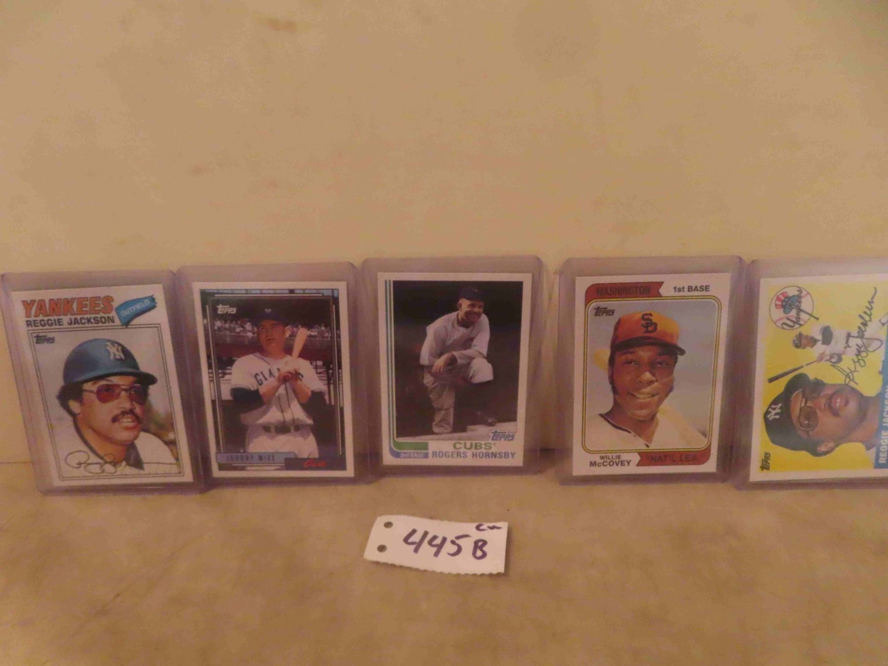 5 Assorted Baseball Cards - Mcsherry Auction Service Ltd.