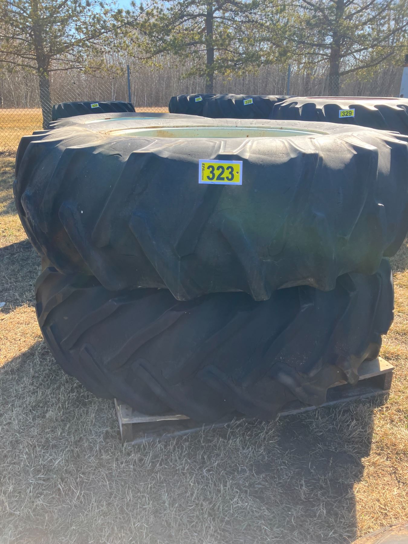 (So much each x 2) Firestone tires. All traction field road on rims.