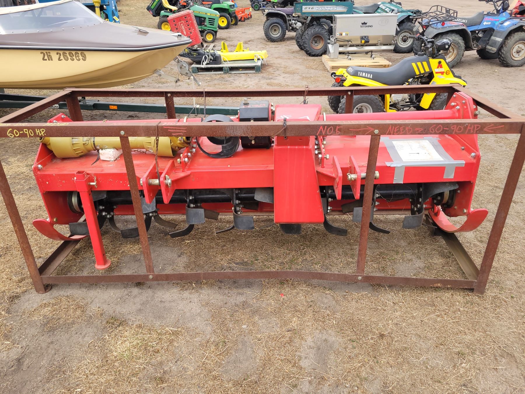 As new 80 inch, 3 pt Rototiller, 60-90 HP required