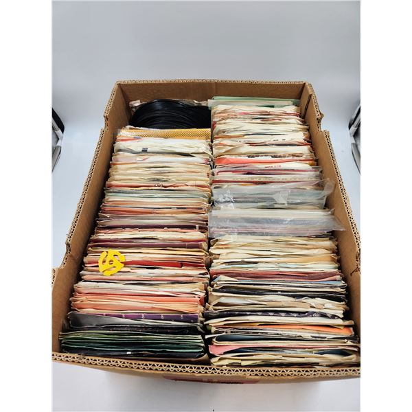 Box of Vinyl 45RPM Records