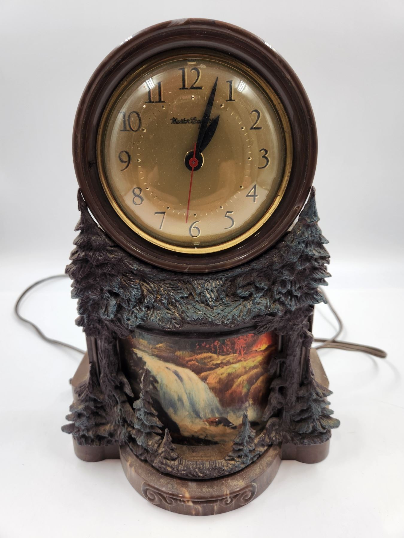 Vintage Mastercrafter Lighted Motion Waterfall Electric Clock