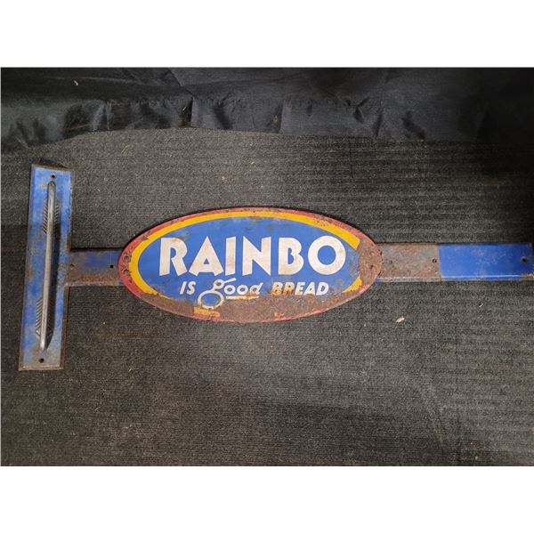 Vintage Rainbo Bread Screen Door Advertising Sign