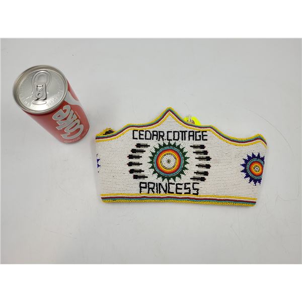 Vintage Cedar Cottage Princess Native Beading Crown