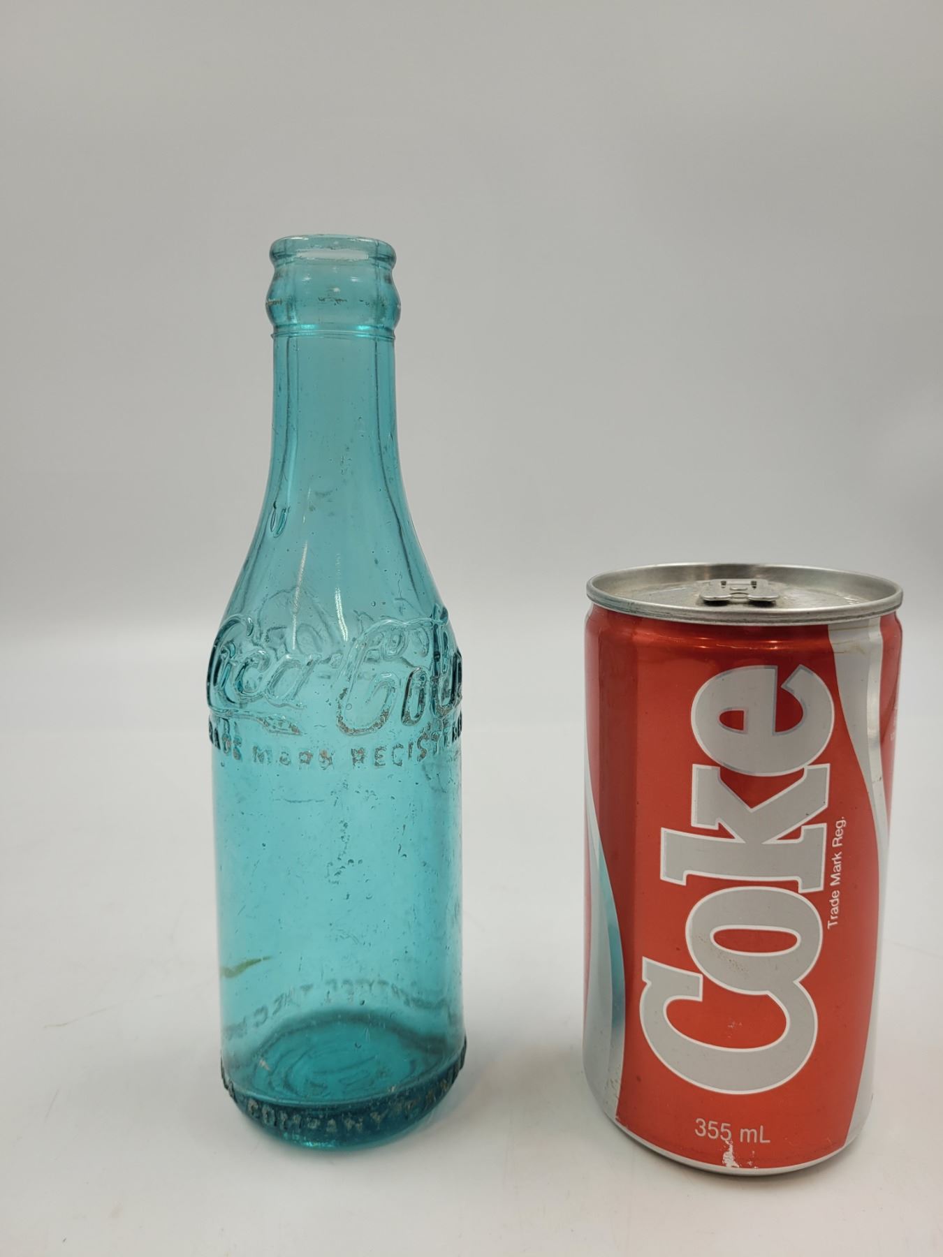 Ca.1900-1920 Straight Sided Blue Glass Coca-Cola Bottle