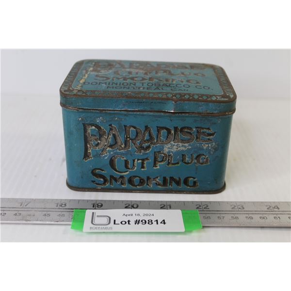 Paradise Tobacco Collector Tin Bodnarus Auctioneering