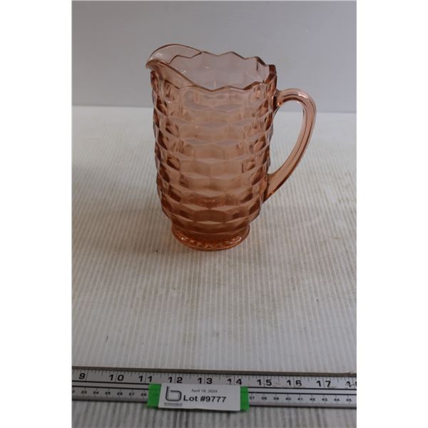 Pink Depression Glass Pitcher Bodnarus Auctioneering