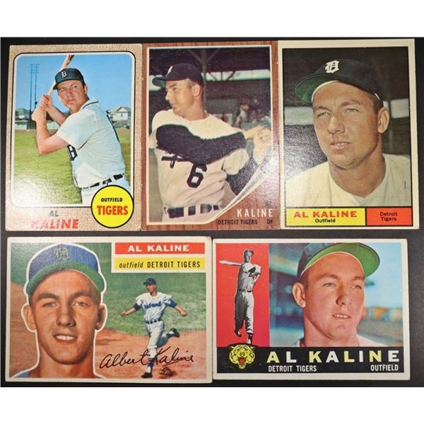 (5) TOPPS AL KALINE TIGERS BASEBALL CARDS