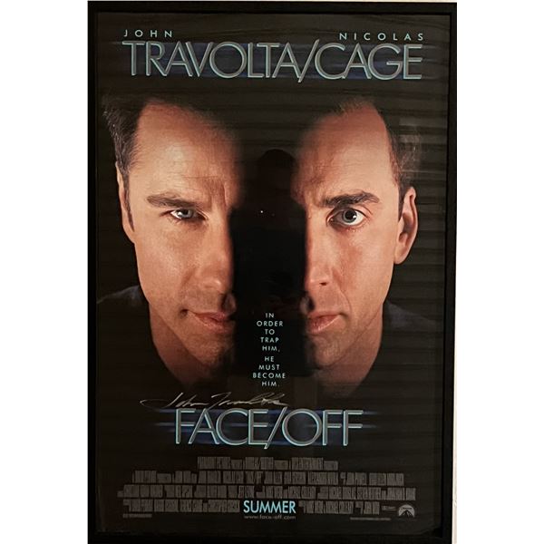 John Travolta signed Face/Off poster