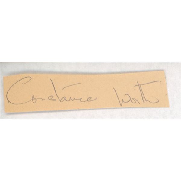 Constance Worth original signature
