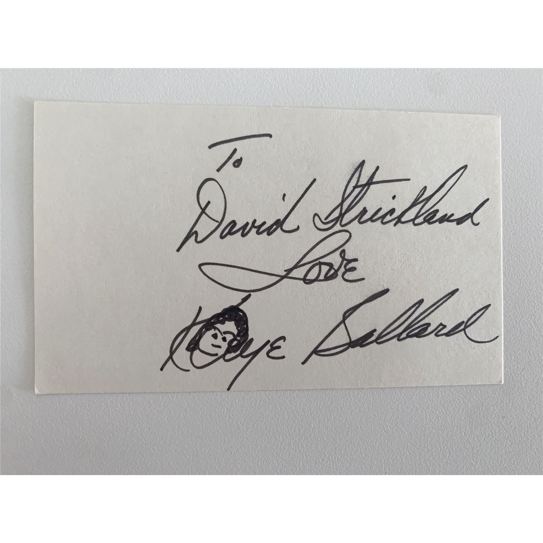 Kaye Ballard original signature