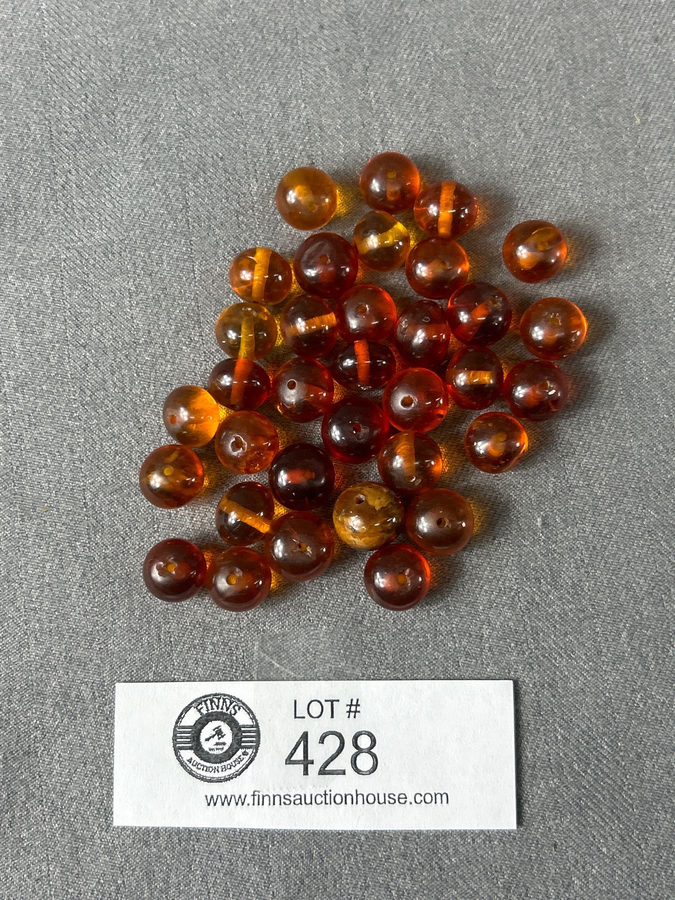 Lot Of Loose Vintage Amber Beads