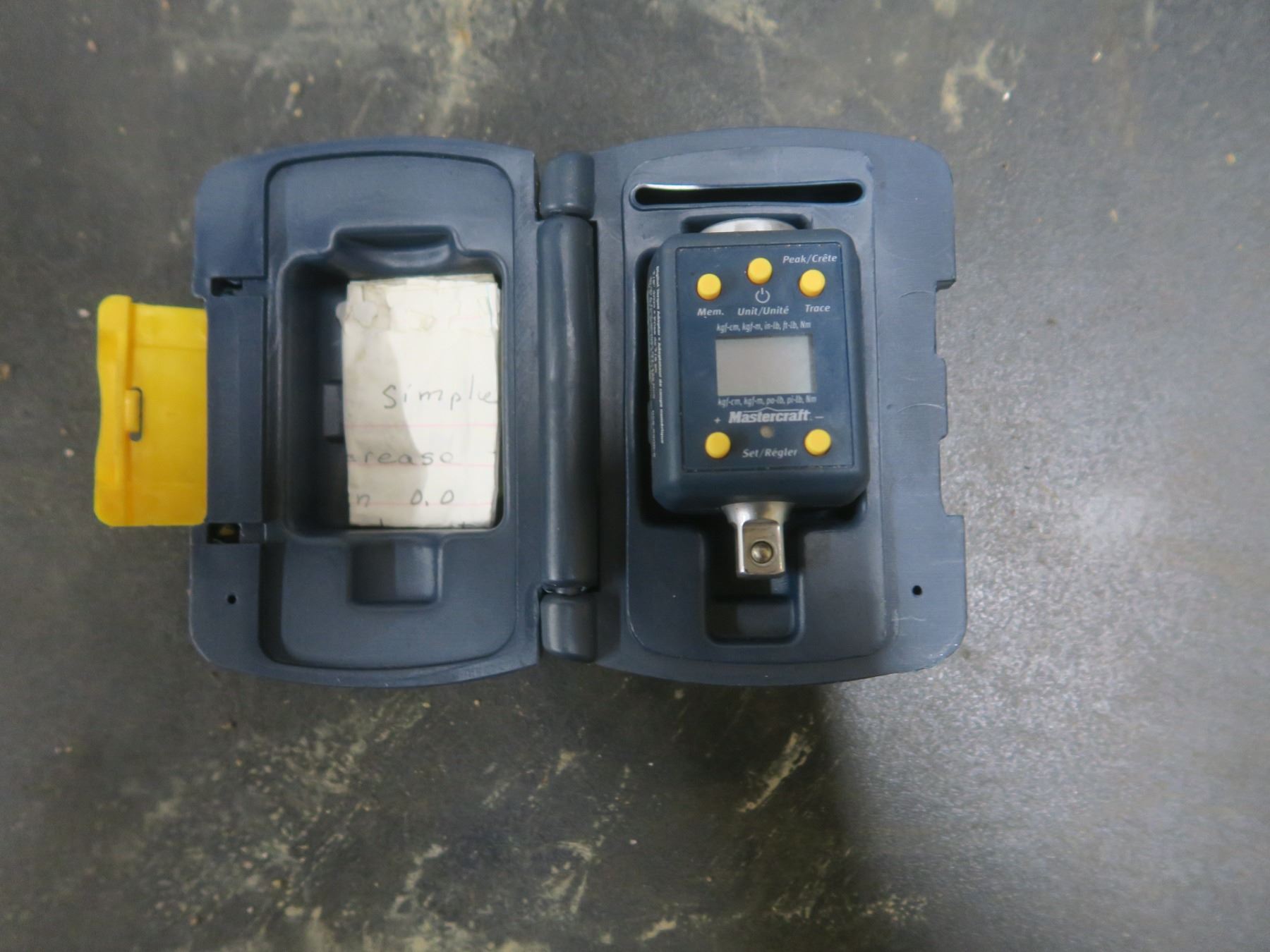 Mastercraft digital torque adapter - Schmalz Auctions