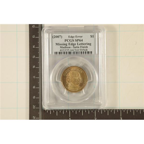 ERROR MISSING EDGE LETTERING MADISON PRESIDENTIAL ERROR MISSING EDGE LETTERING MADISON PRESIDENTIAL