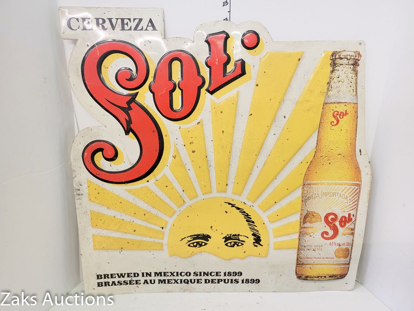 Metal Sol Cerveza Beer Sign