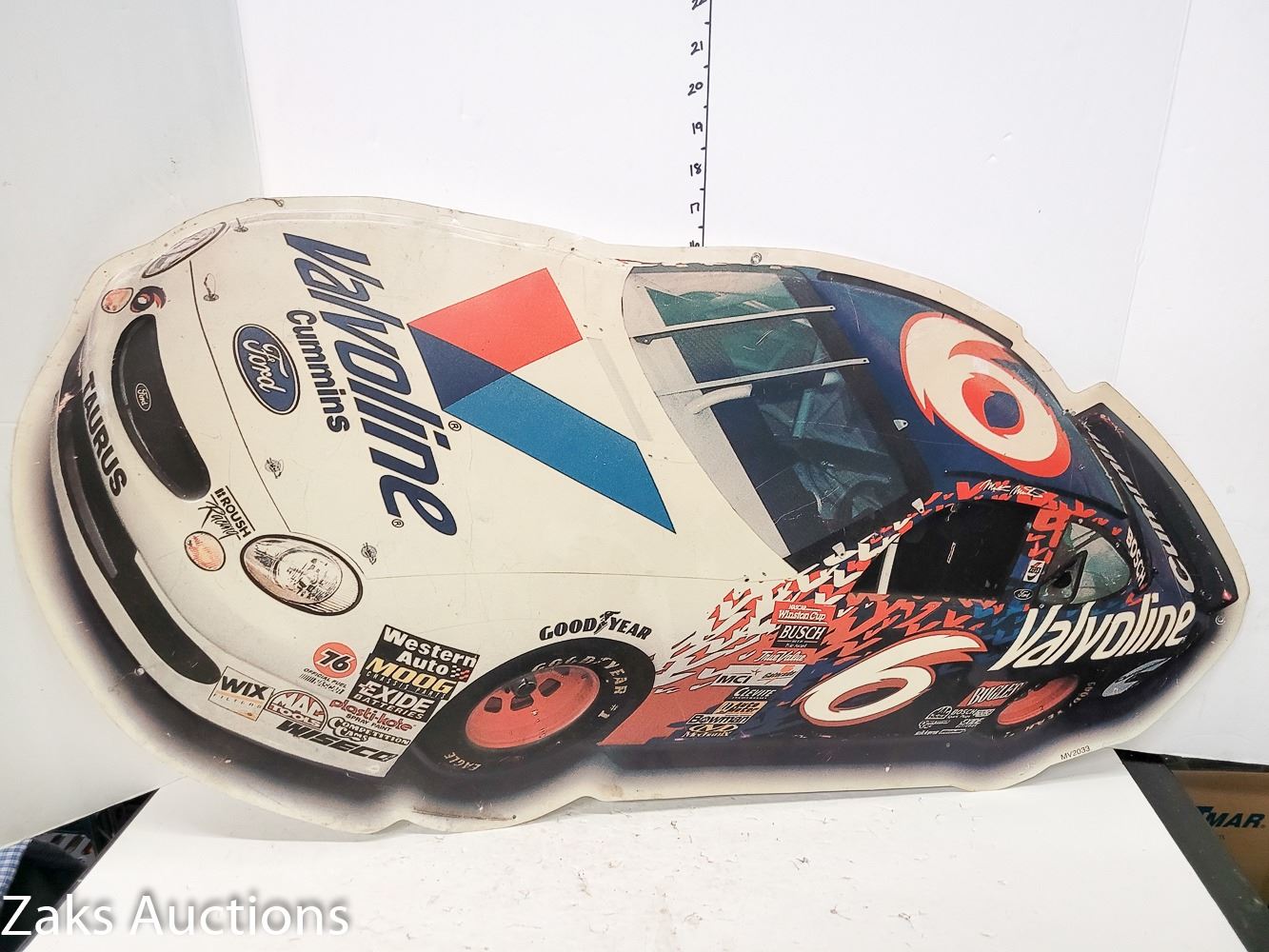 Large Nascar Valvoline Metal Sign