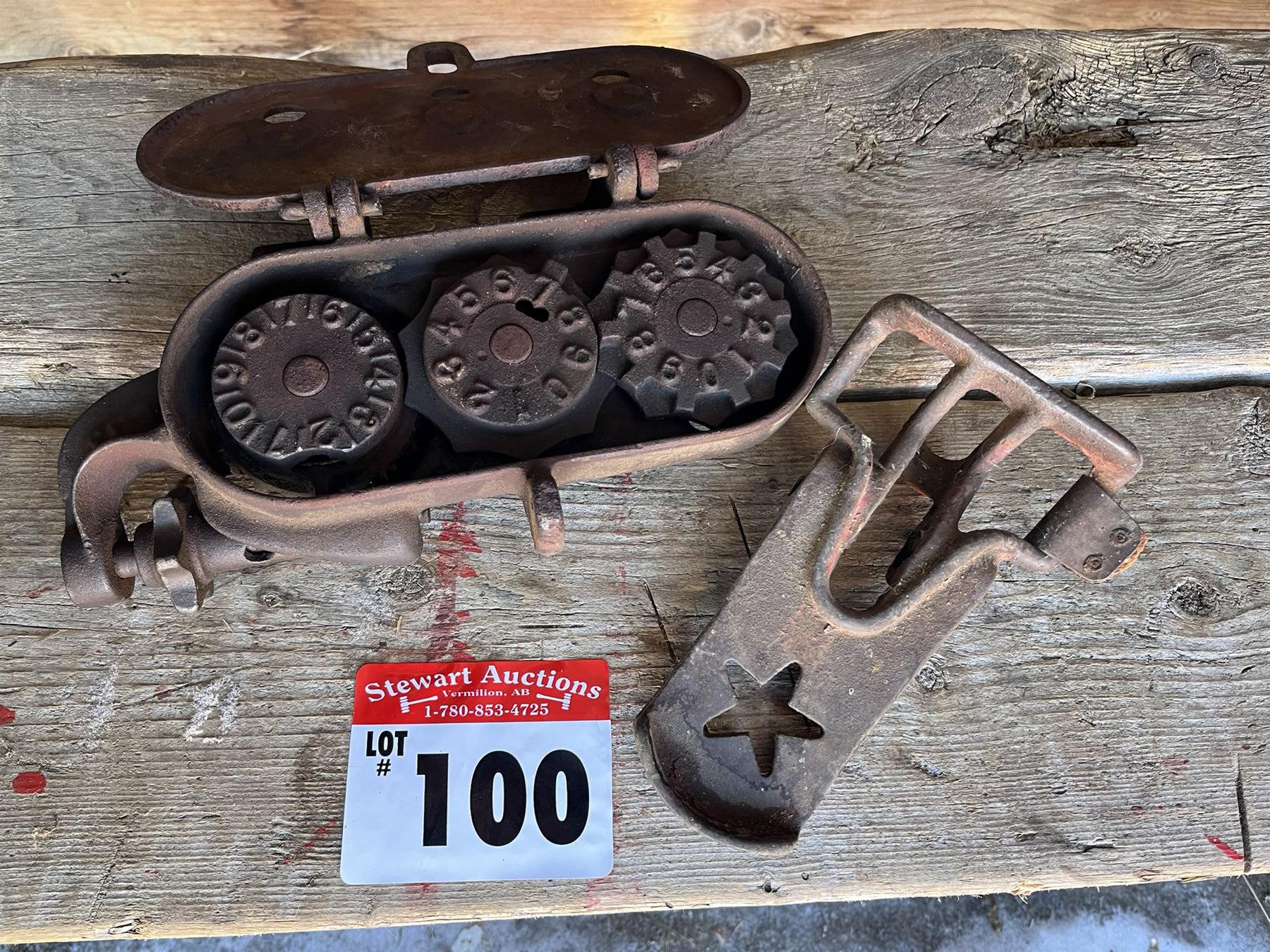 Thrashing Machine Bushel Counter & Binder, Foot Pedal