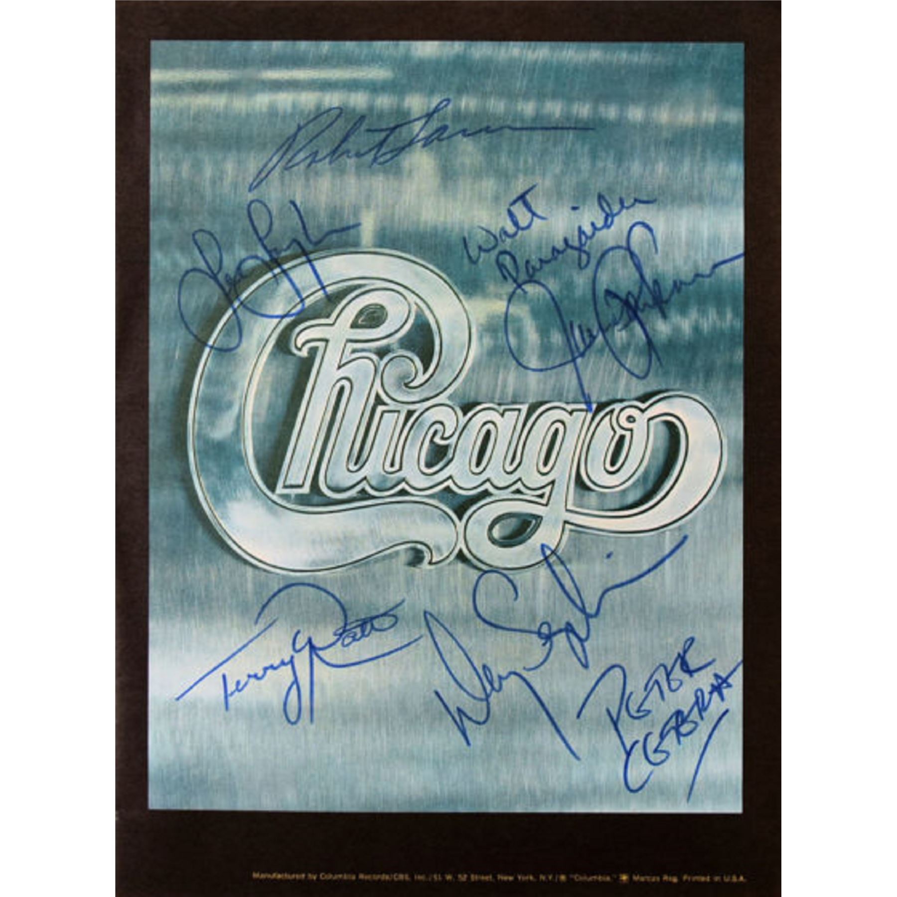 Chicago signed album insert poster