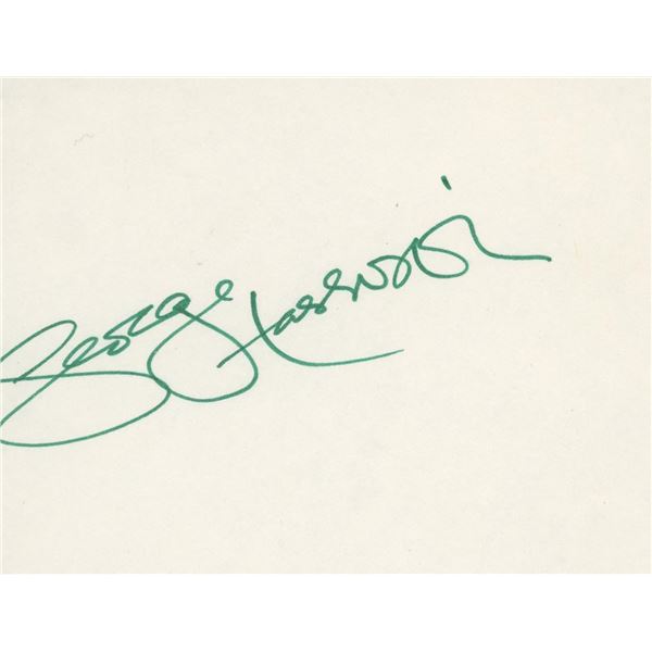 George Harrison signature cut. GFA Authenticated