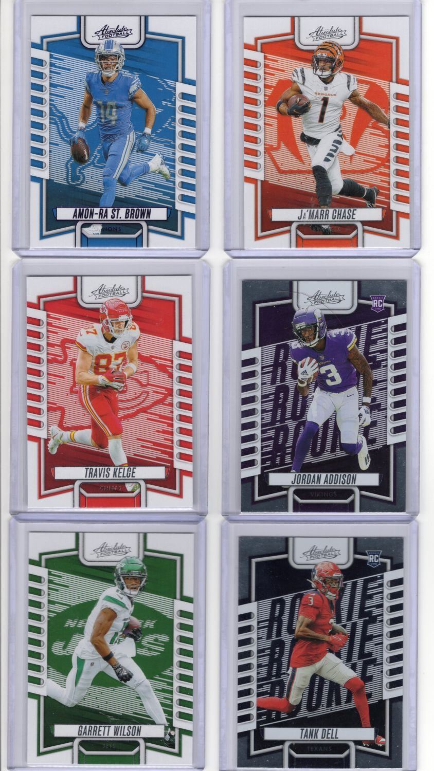 Lot of NFL Receiver Cards: 2023 Panini Absolute Ja'Marr Chase #85 ...