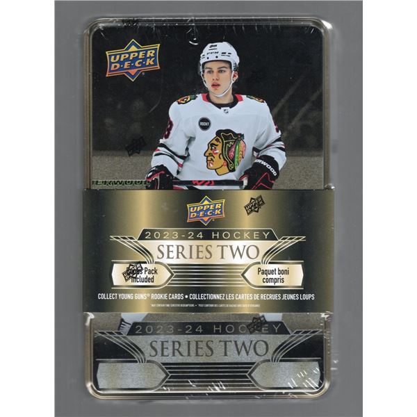 2023-2024 Upper Deck Series 2 Hockey Tin - 108 Cards: 9 Packs of 12 ...