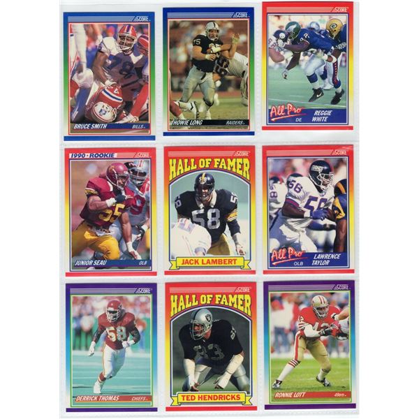 Lot of 18 Football Defensive Stars from the 80s & 90s