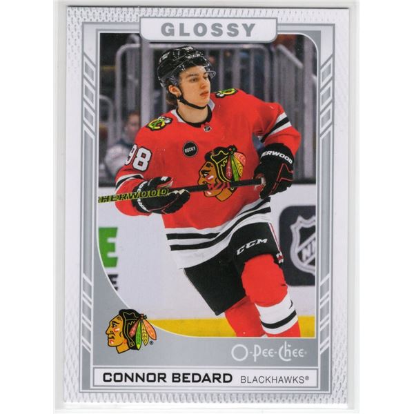 Connor Bedard ROOKIE CARD 2023-2024 Upper Deck Series 2 O Pee Chee Glossy card number R-47