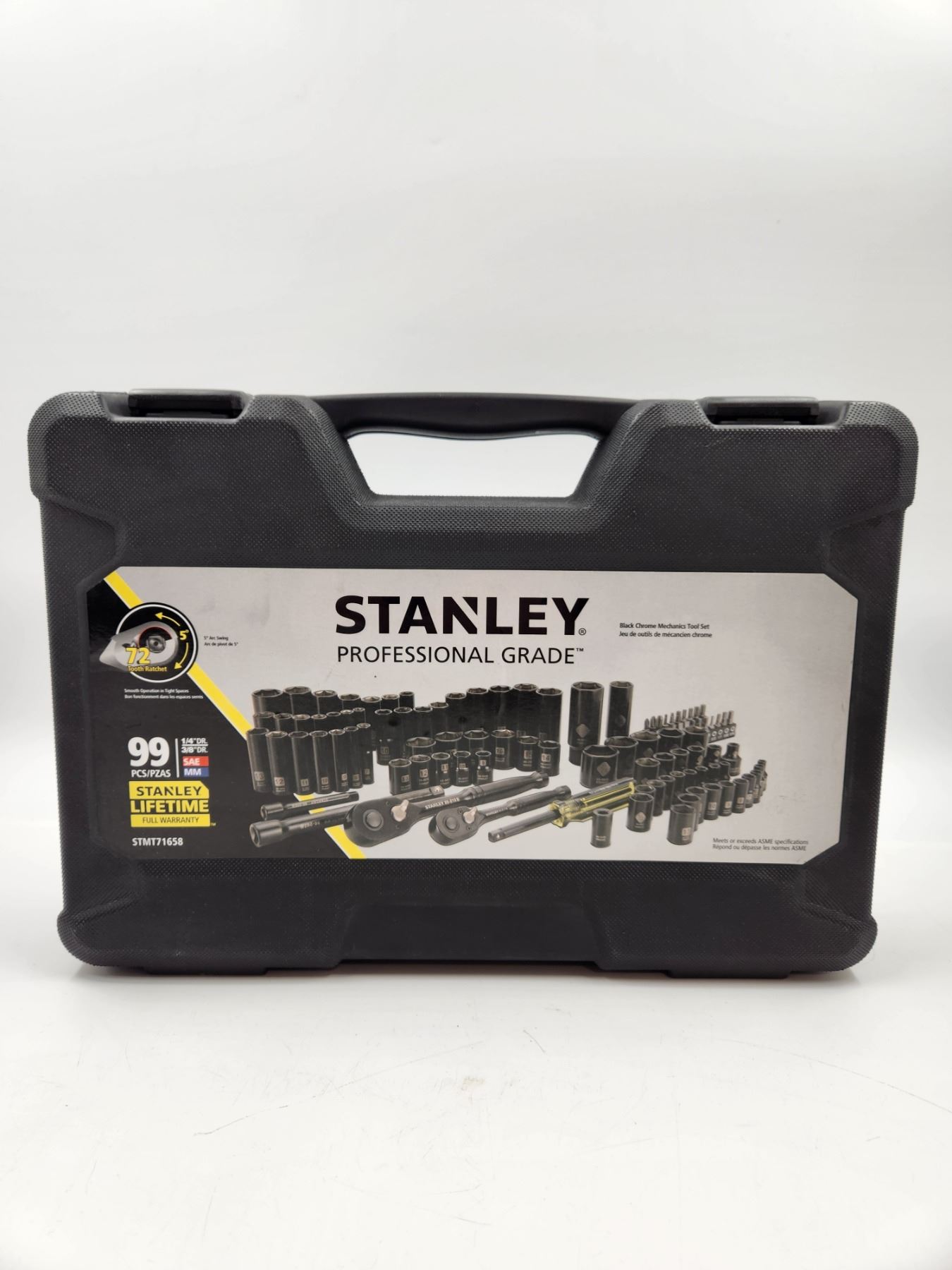 Complete Stanley Professional Grade 99pc Socket and Ratchet Set