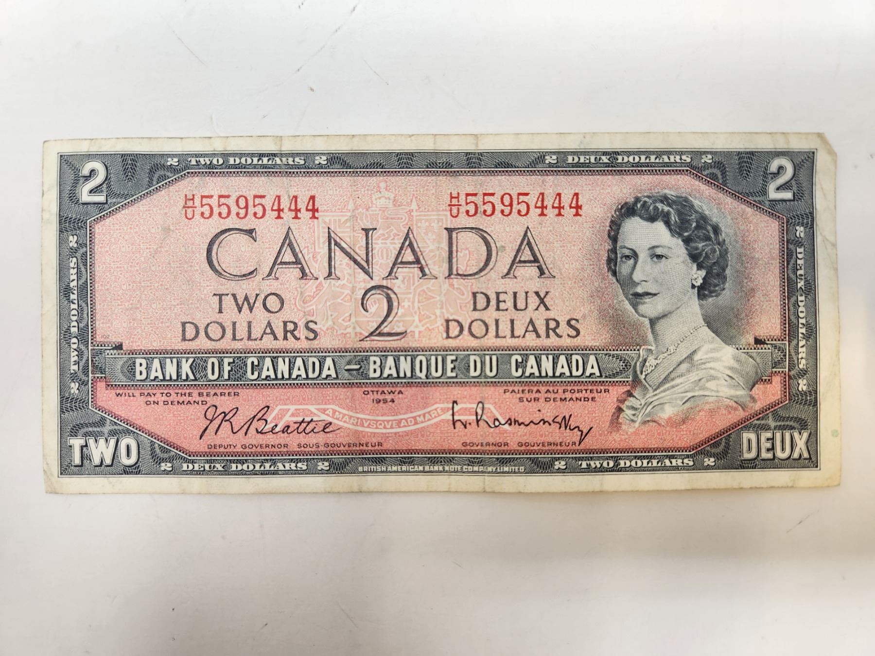 1954 Canadian $2 Bank Note