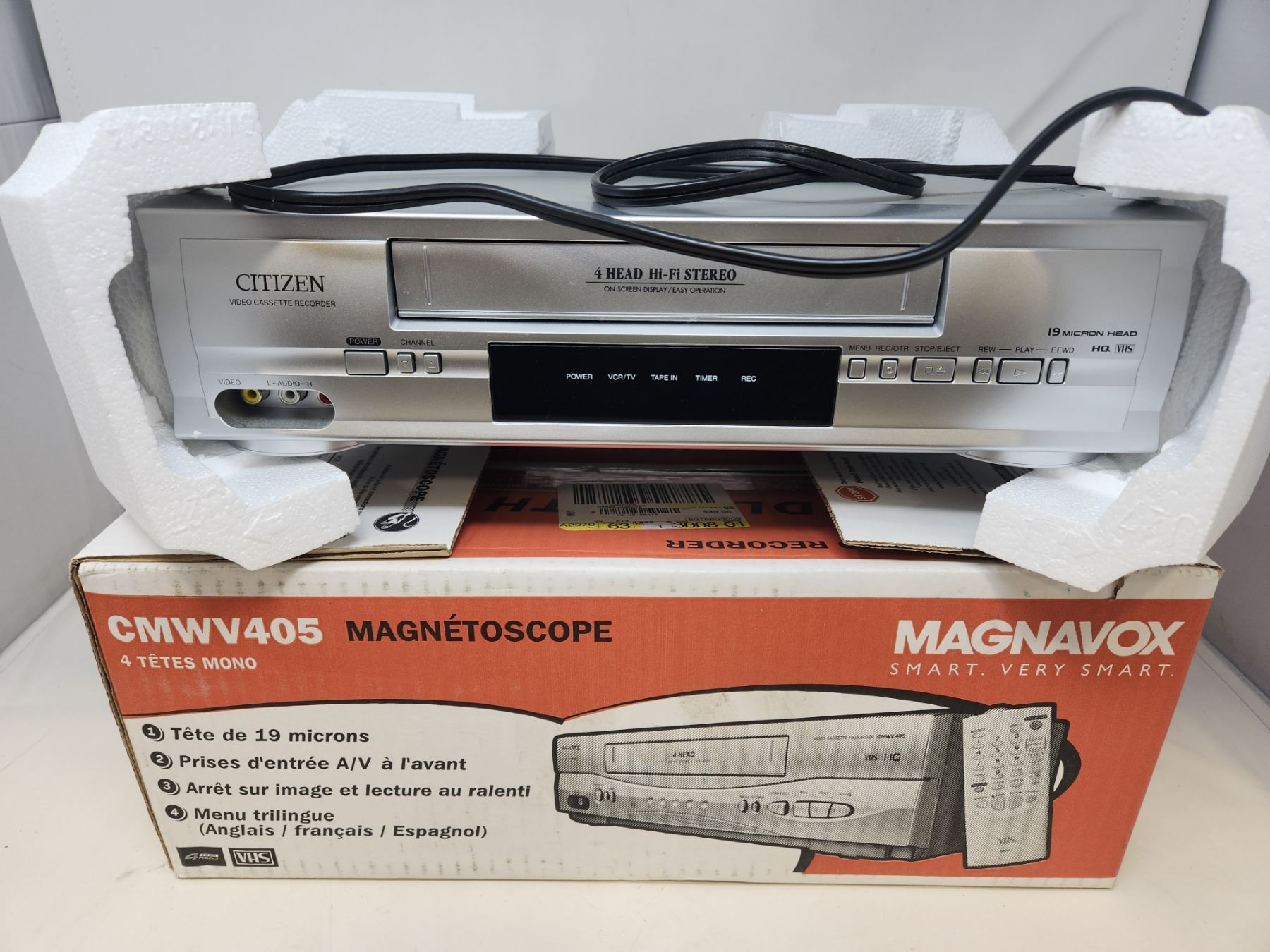 Citizen 4 Head VCR with Remote