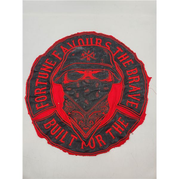Leather and Cloth Biker Back Patch