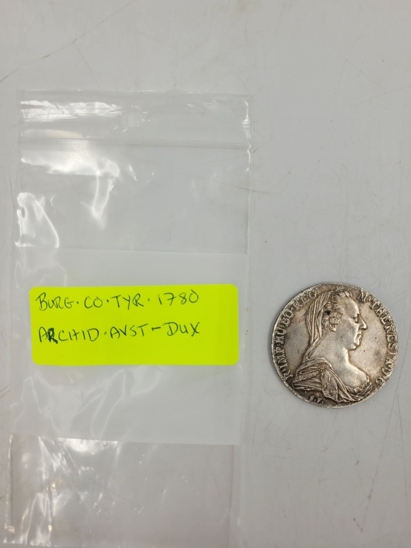 Burg Co Tyr 1780 Archid Avst Dux Silver Roman Coin
