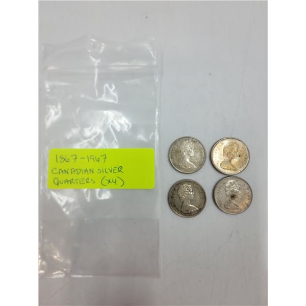 1967 Centennial Canadian Silver Quarters